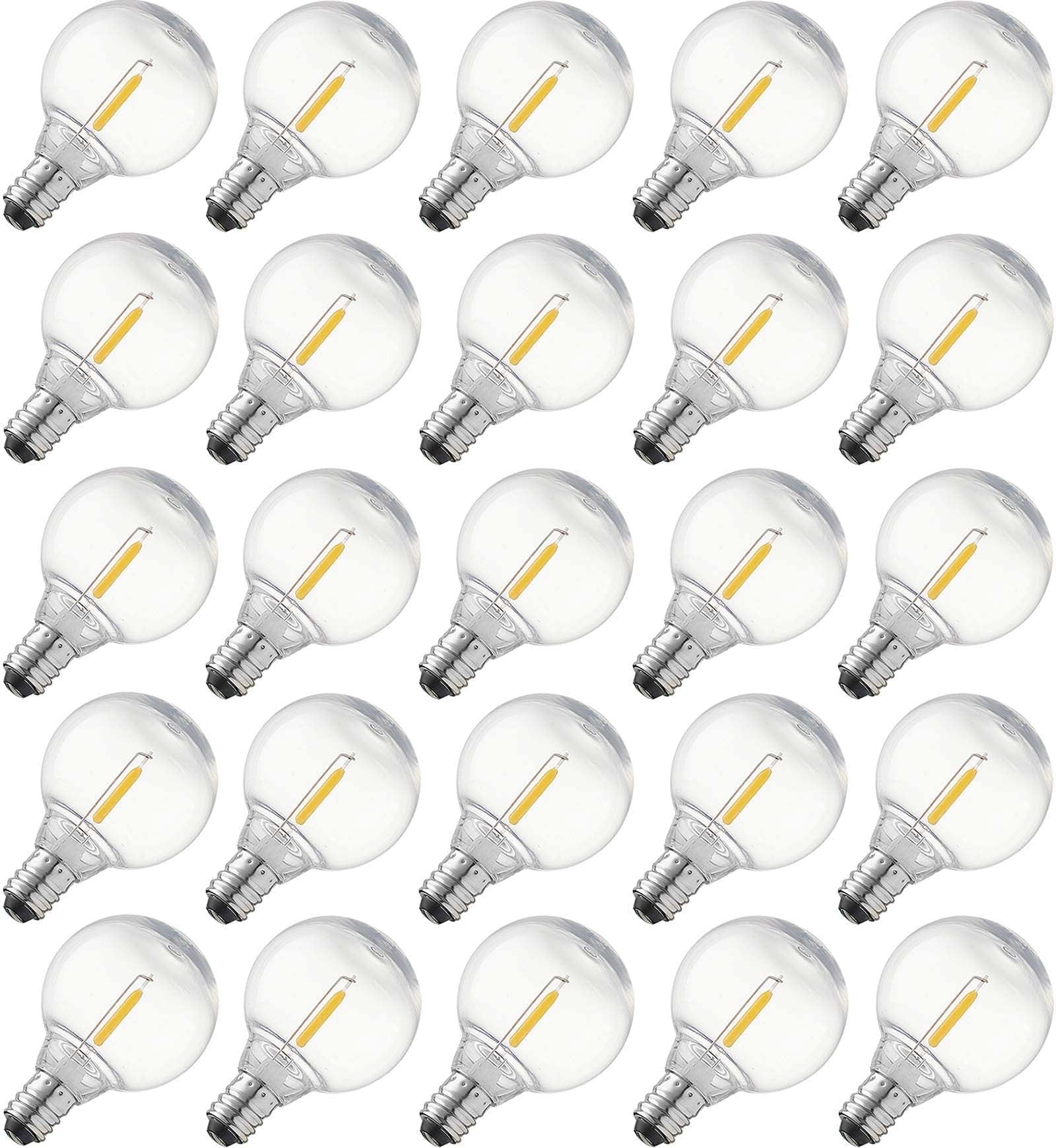 abulber, G40 LED Replacement Bulbs, 25 Pack, Waterproof Outdoor ...