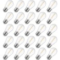 25 Pack S14 led Outdoor String Light Replacement Bulbs,Clear Plastic ...