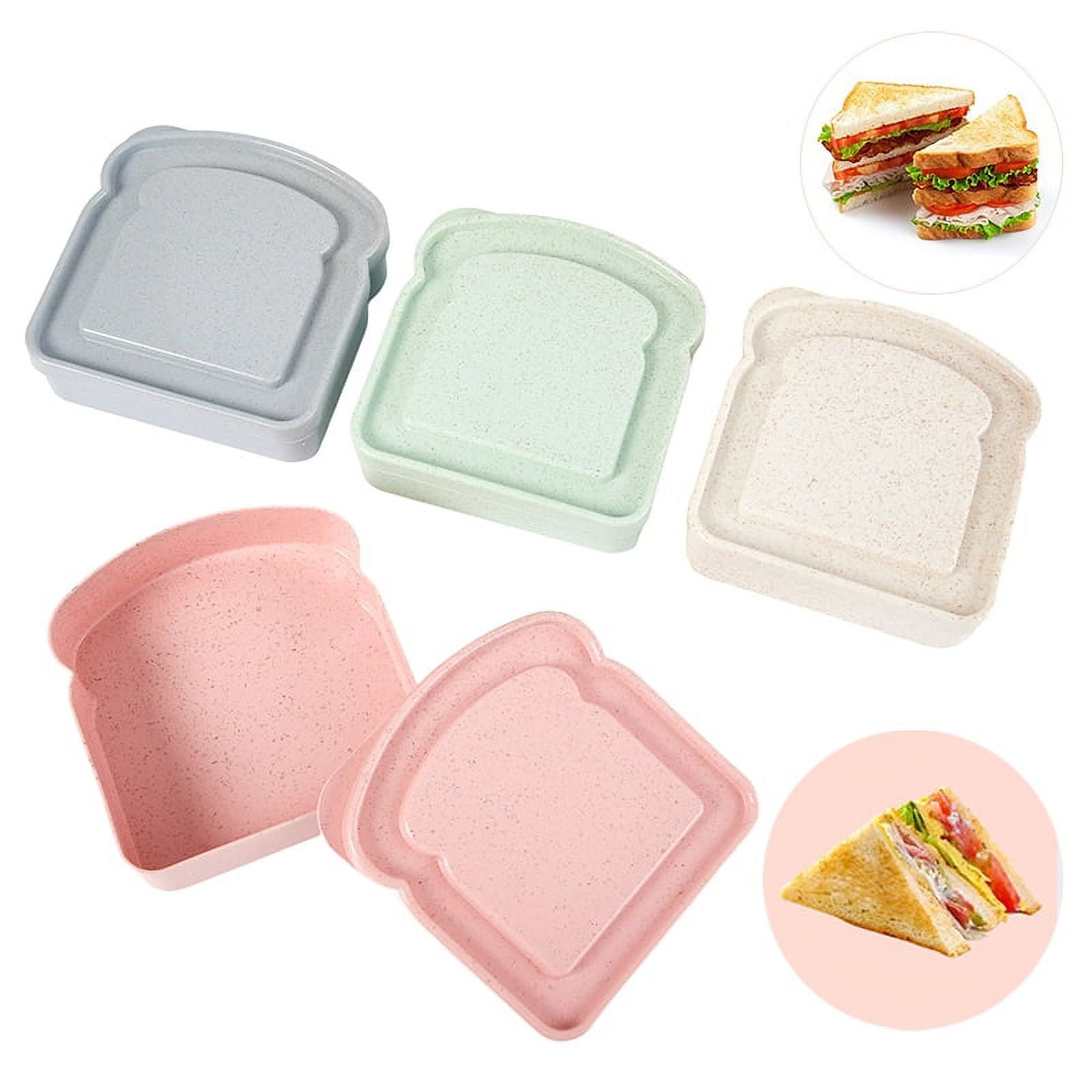 Acdanc Snack Size 1PC Plastic Sandwich Container with Lid, Reusable ...