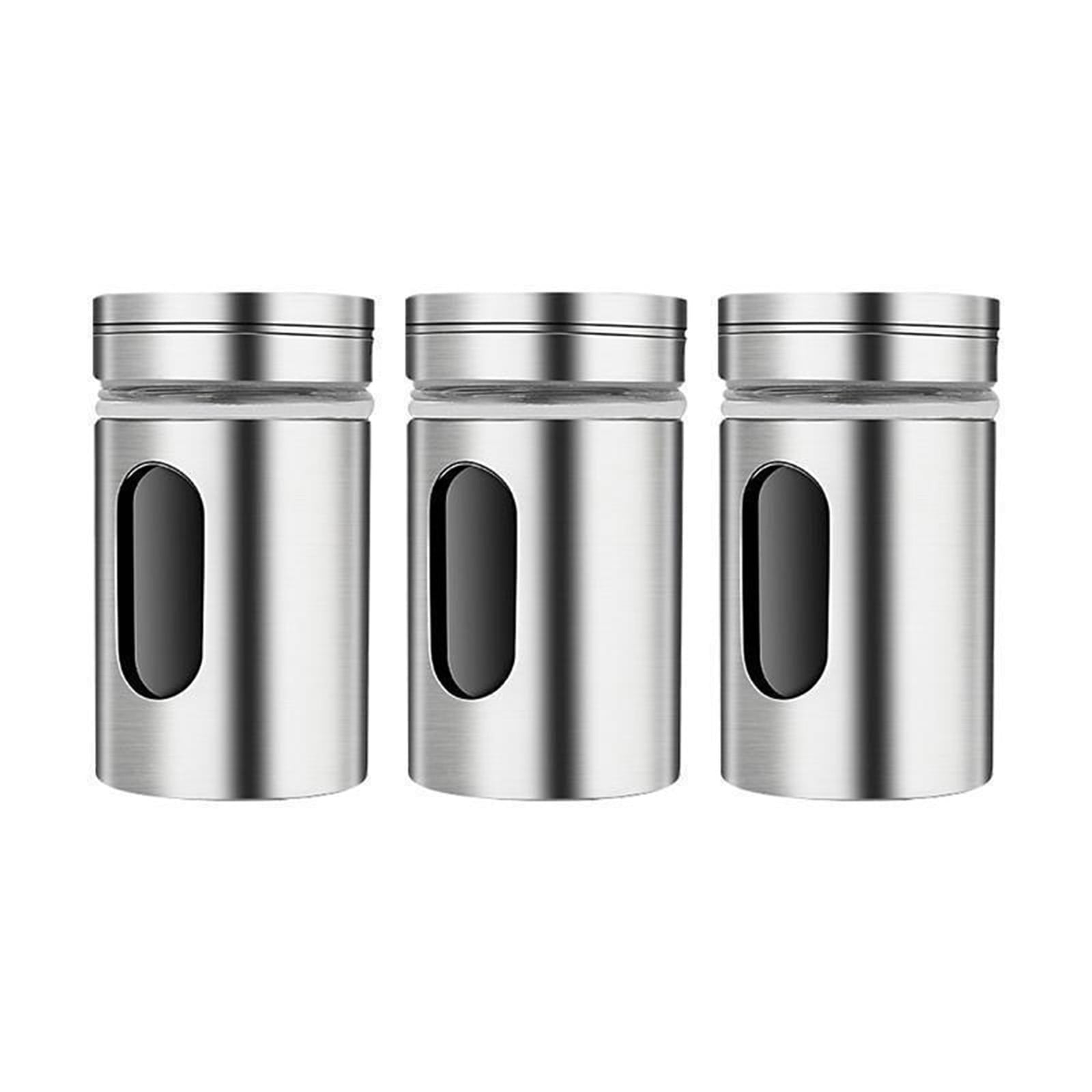 acdanc 3 Pcs Spice Jars, Stainless Steel Spice Containers with ...