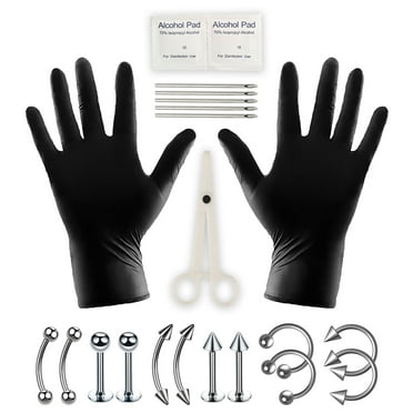 7-Piece Belly Button Piercing Starter Kit - Walmart.com