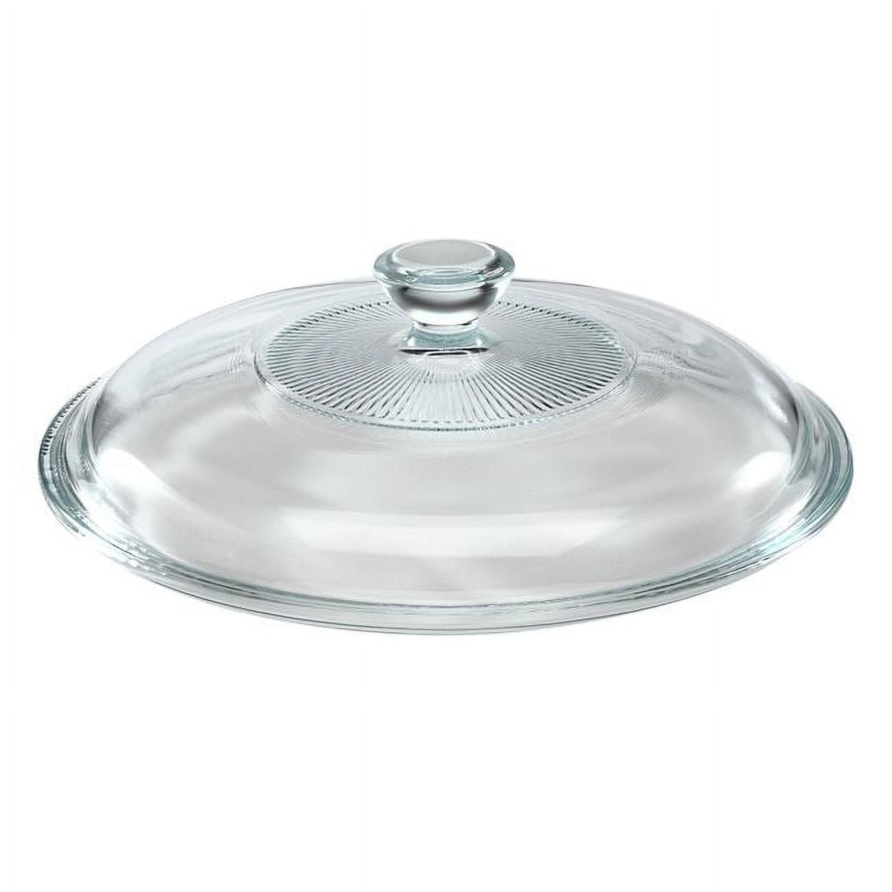 acdanc Pyrex Glass 1.5-Quart Casserole Lid, Round Baking Dish Cover ...