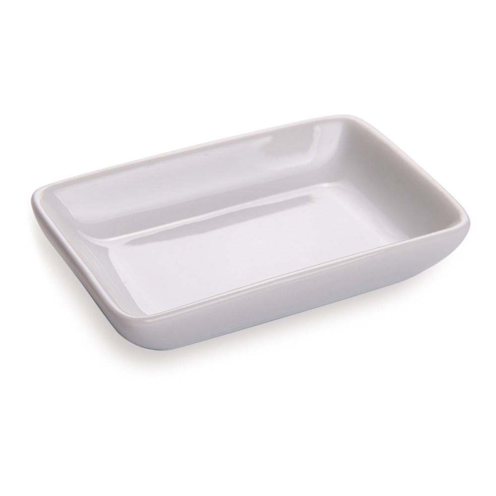 acdanc Rectangle White Porcelain Mini Dish - 3" x 2 1/4" x 3/4" - 10 ...