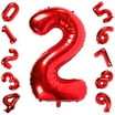 Giant Red Number 1 Foil Balloon 34" - Walmart.com
