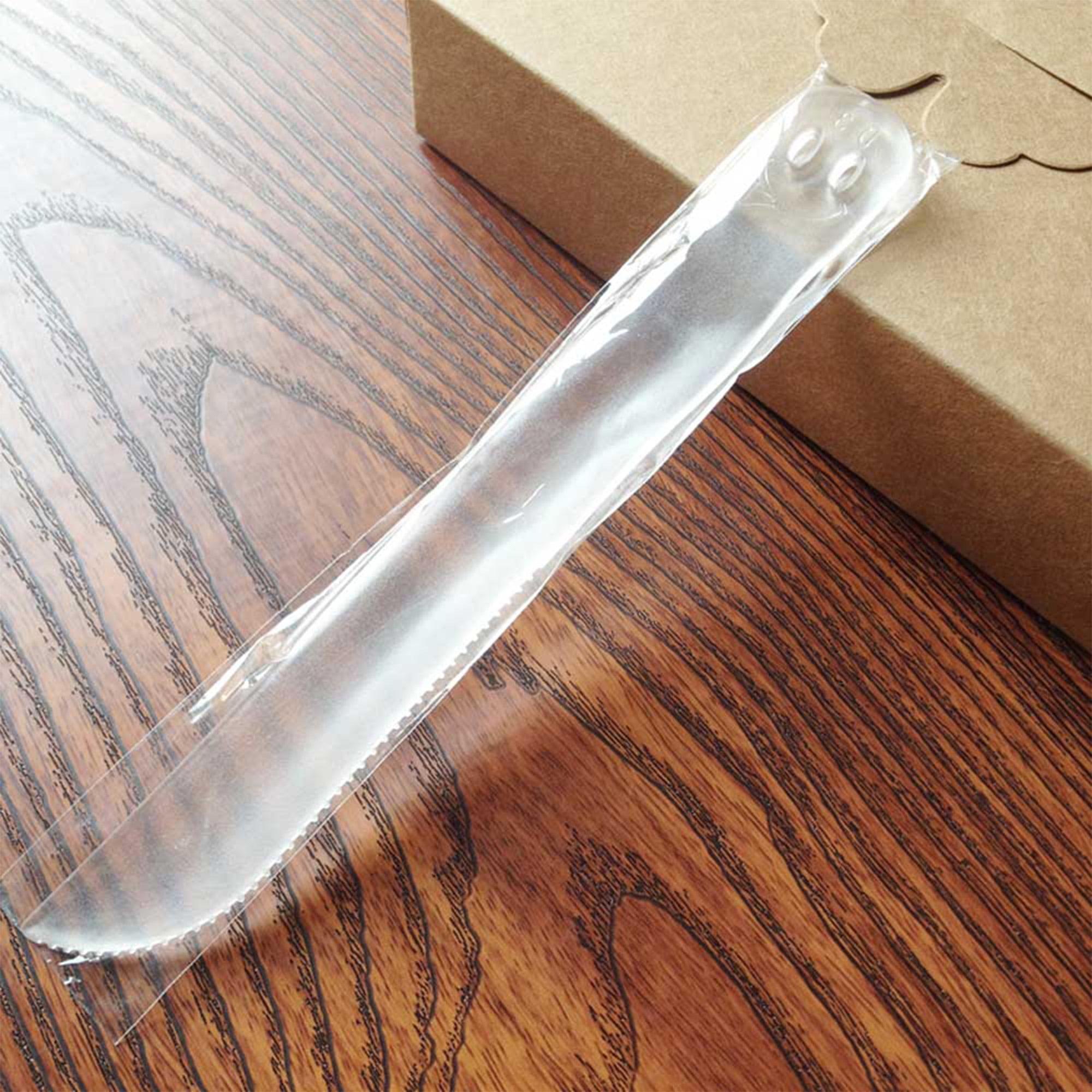 acdanc Set of 10 Clear Disposable Dinnerwear Plastic Knife with Smiley ...