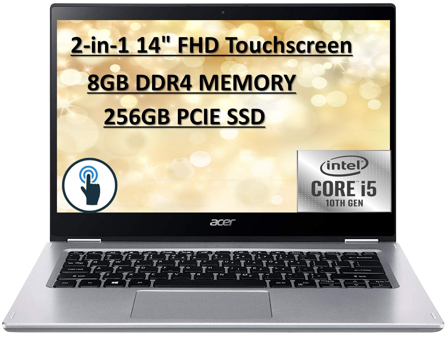 acer 2020 Newest Spin 3 2-in-1 14" FHD Touchscreen Laptop Computer/ 10th Gen Intel Quad-Core i5 ...
