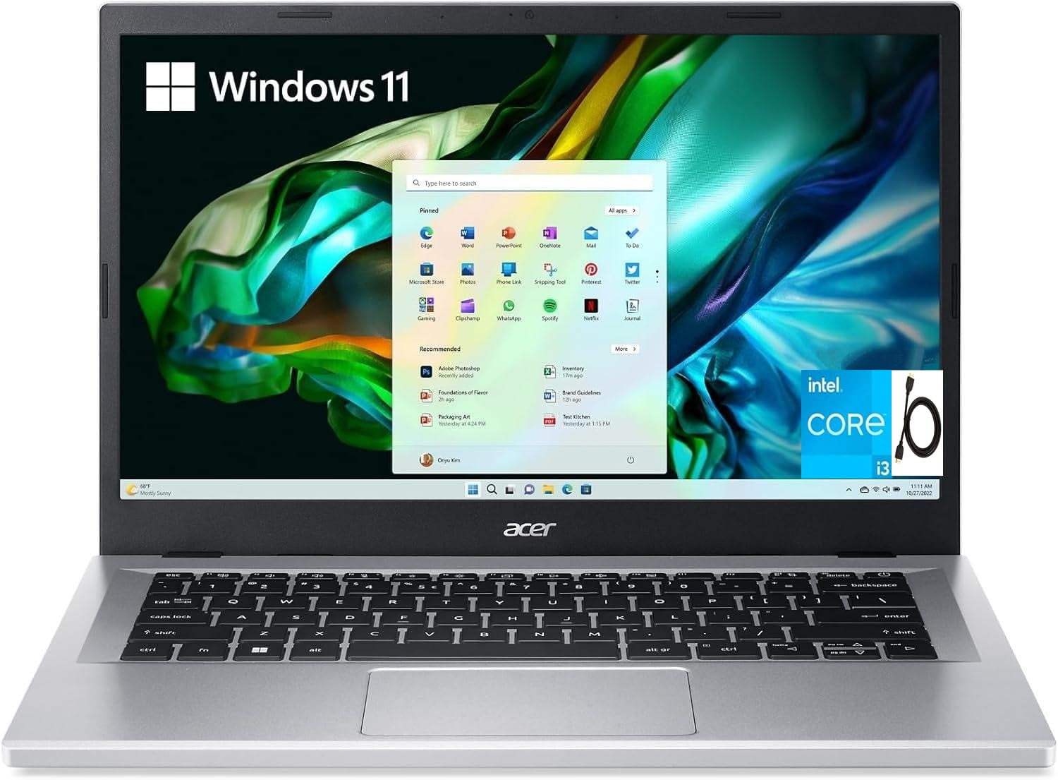 acer Aspire 3, 14" Full HD Display, Intel Core i3-N305 Processor, Intel ...