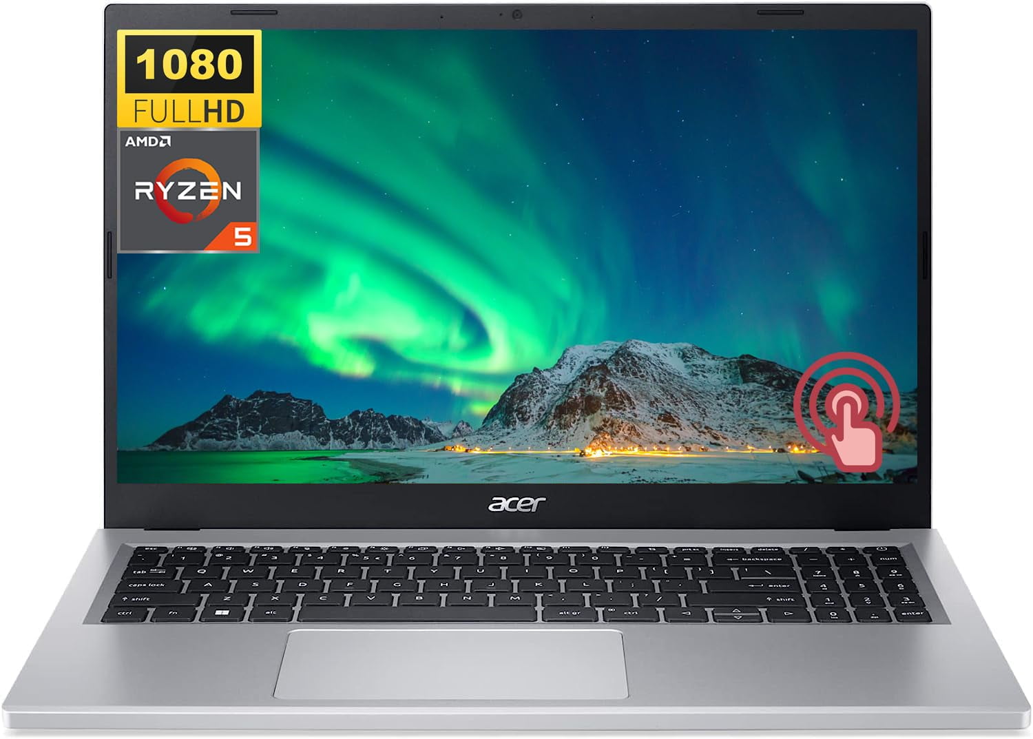 acer Aspire 3 15.6" Touchscreen Laptop, IPS FHD Display, AMD Ryzen 5 ...