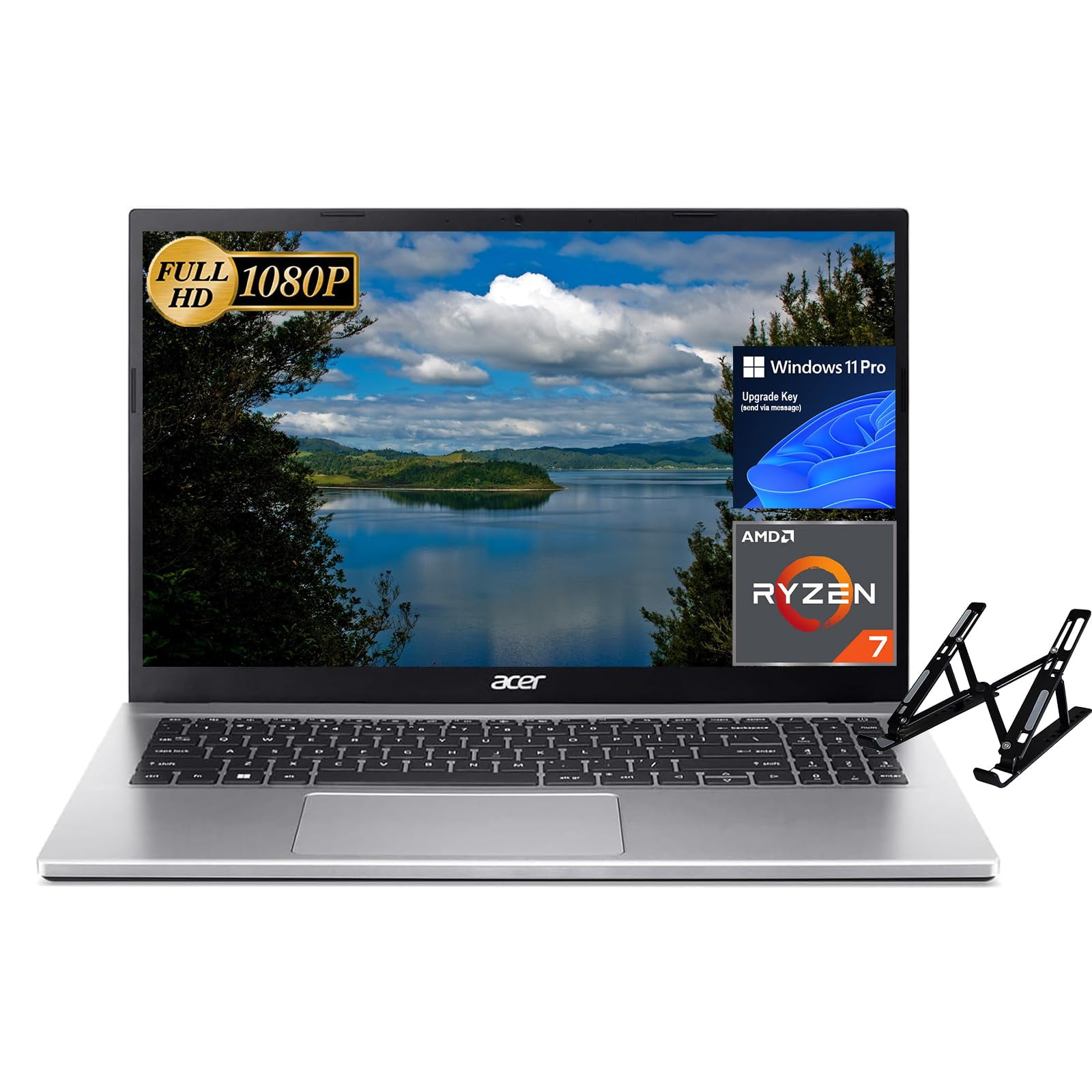 acer Aspire 3 Business Laptop, 15.6" FHD Display, AMD Ryzen 7-5700U(8 cores), 16GB RAM, 512GB ...