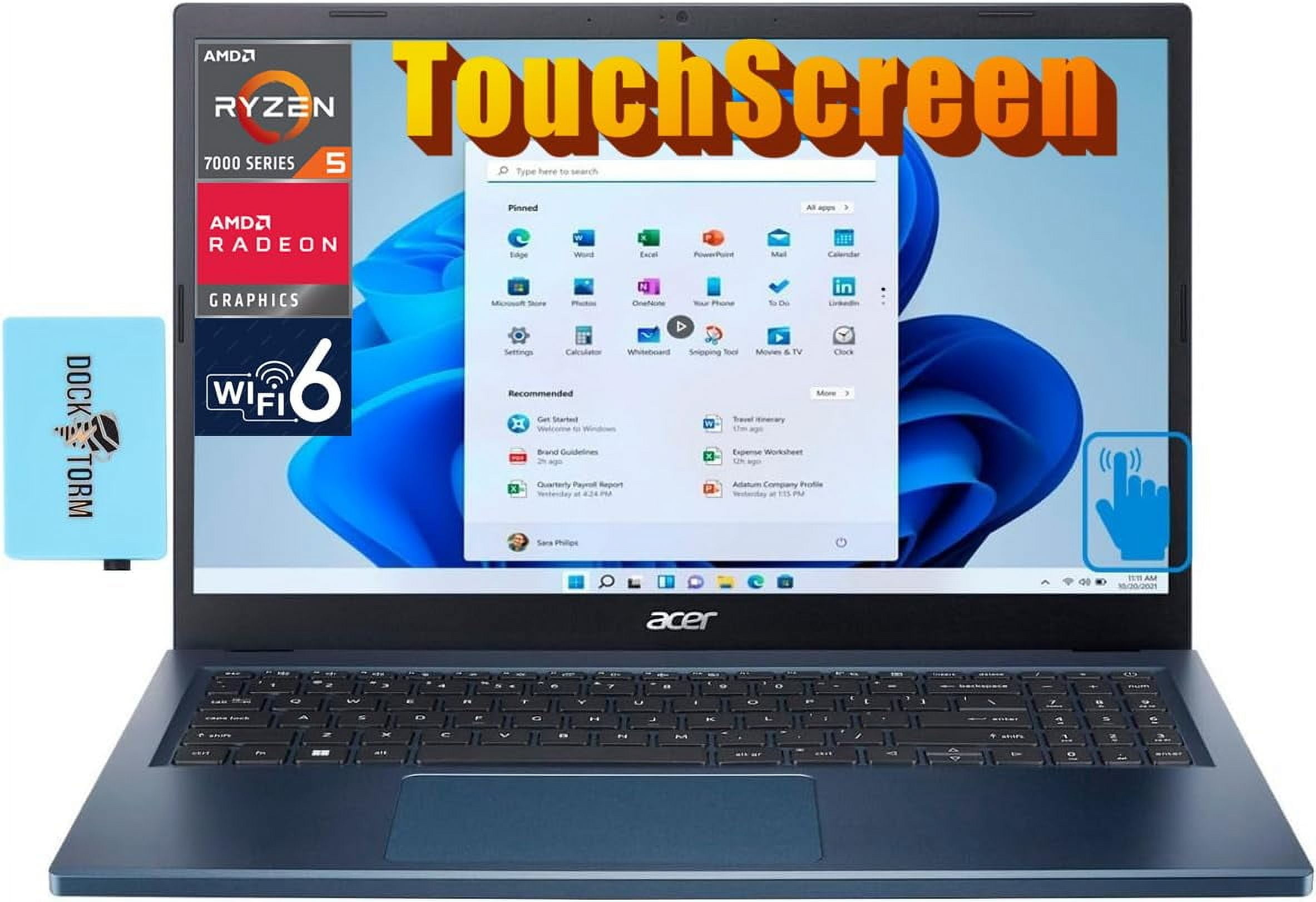 acer Aspire 3 School & Business Laptop 15.6" Touchscreen IPS FHD ...