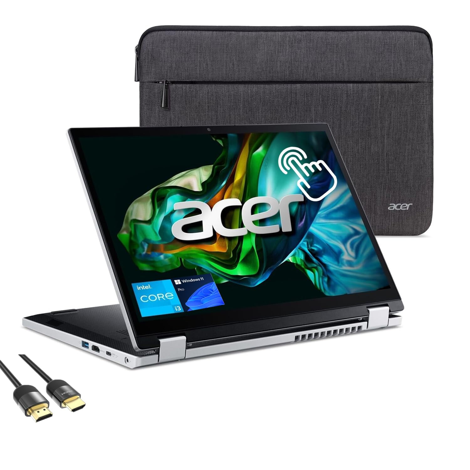 acer Aspire 3 Spin Convertible 2-in-1 Laptop, 14" WUXGA Touchscreen Display, 8-Cores i3-N305 (Up ...