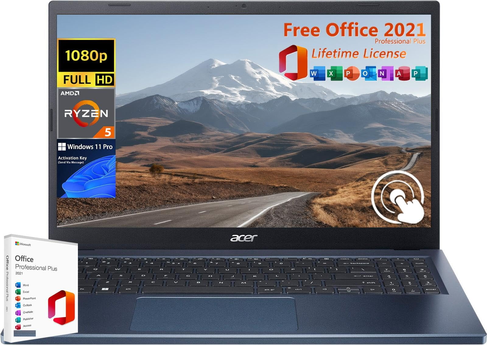 acer Aspire 3 Touchscreen Laptop for Student Business, with Microsoft ...