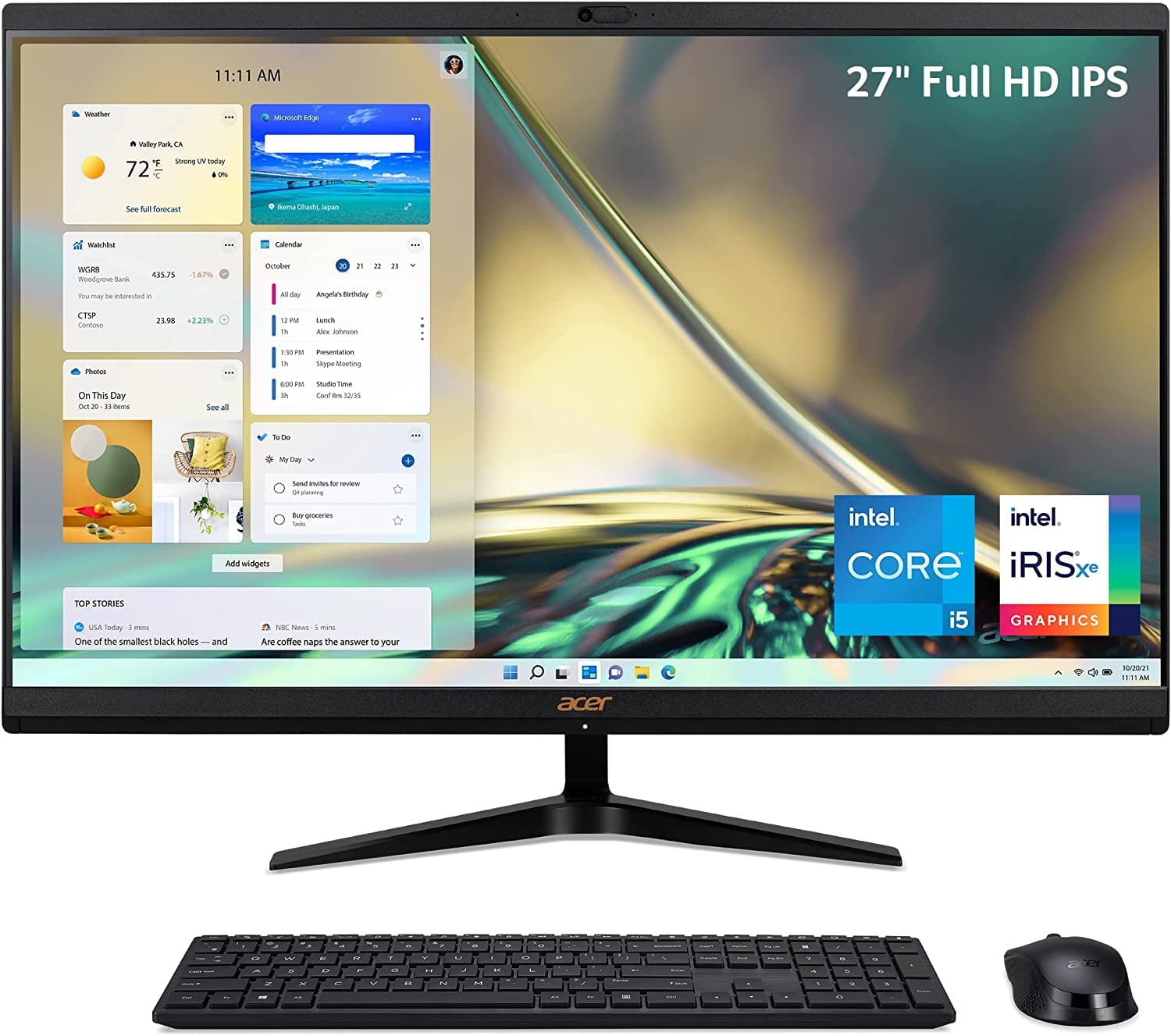 acer Aspire Business All-in-One Desktop 2023 27" FHD 1920x1080 Intel ...