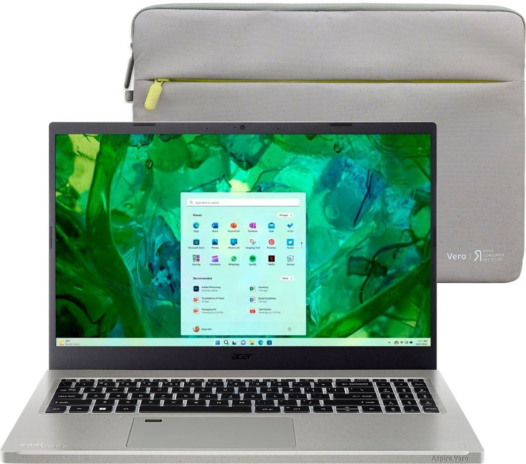 acer Aspire Vero 15.6'' FHD Laptop, Intel i5-1335U, 8GB LPDDR5, 512GB ...