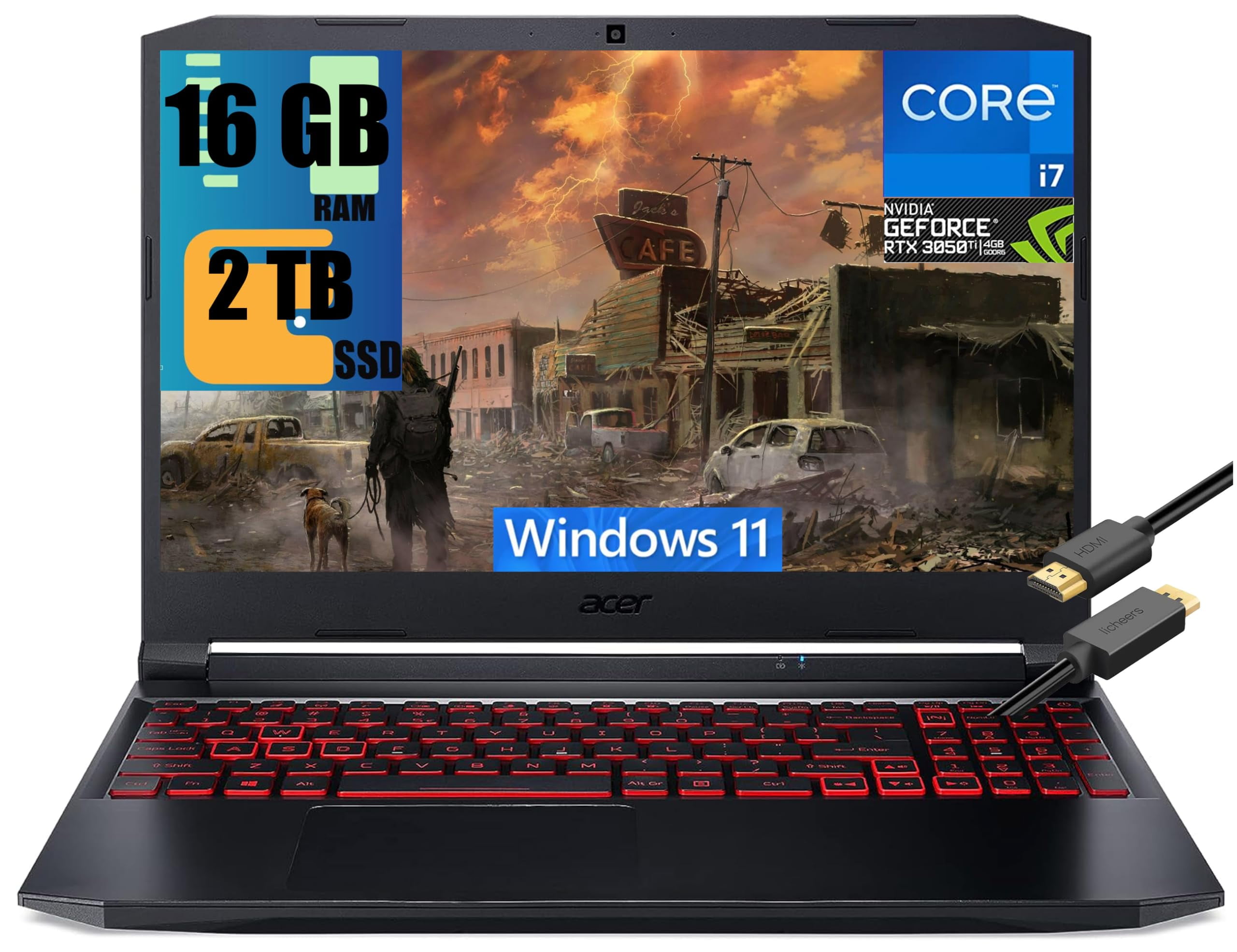 acer Nitro 5 Gaming Laptop, 15.6" FHD 144Hz Display, Intel Core i7 ...
