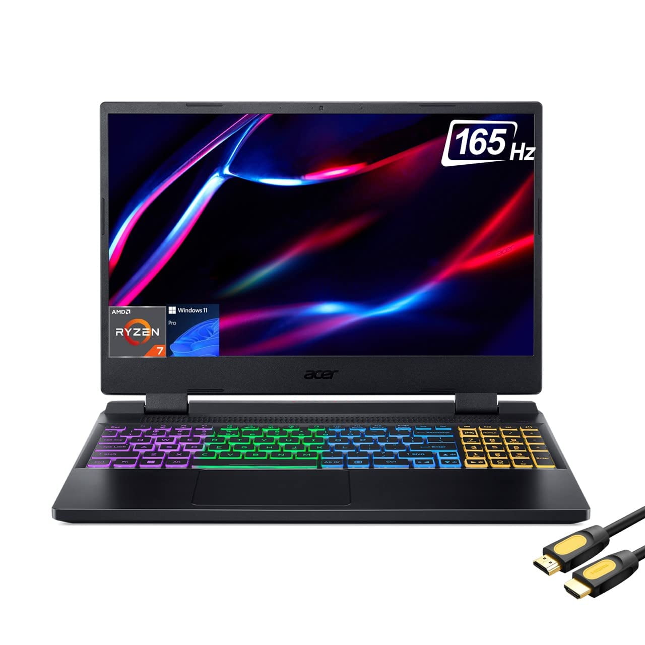 acer Nitro 5 Gaming Notebook, 15.6'' QHD IPS 165Hz, AMD Ryzen 7 6800H ...