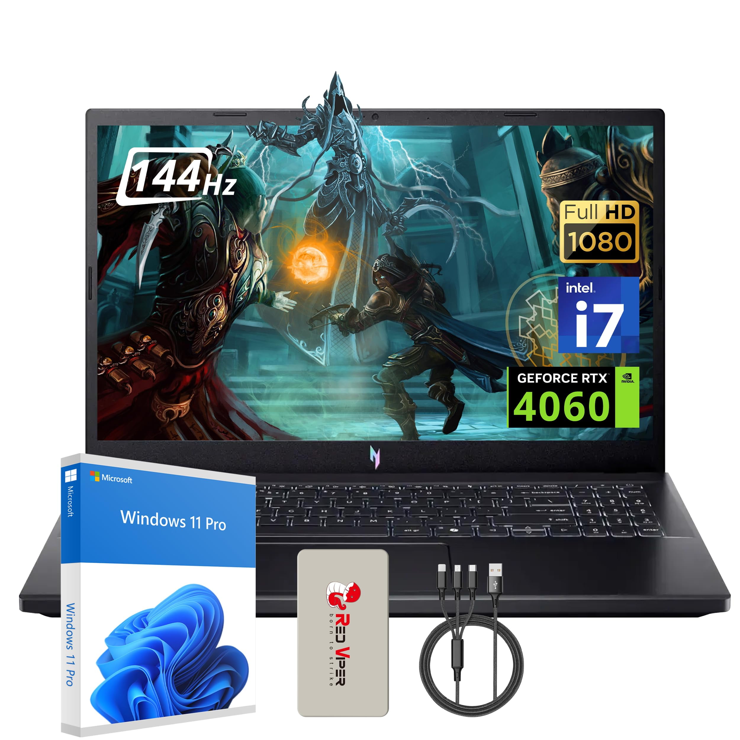 acer Nitro V 15 Gaming Laptop, 15.6" FHD 144Hz Display, Intel i7-13620H ...