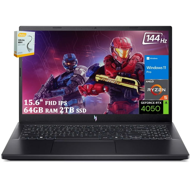 acer Nitro V 15 Gaming Laptop | 15.6" FHD 144Hz IPS Display | AMD 6 ...