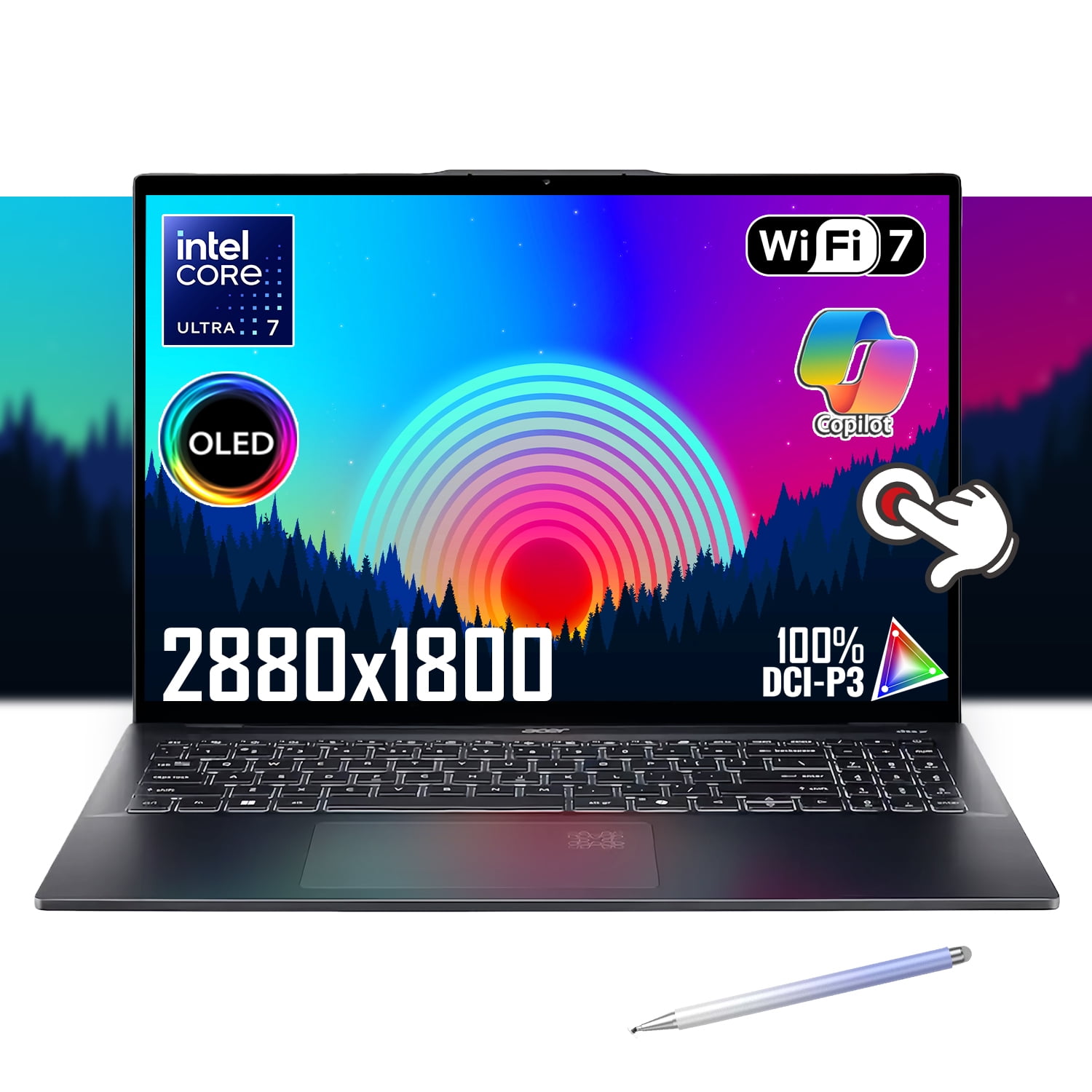 acer Swift 16 AI Copilot+ PC | 16" 3K OLED Touchscreen Laptop | Intel ...