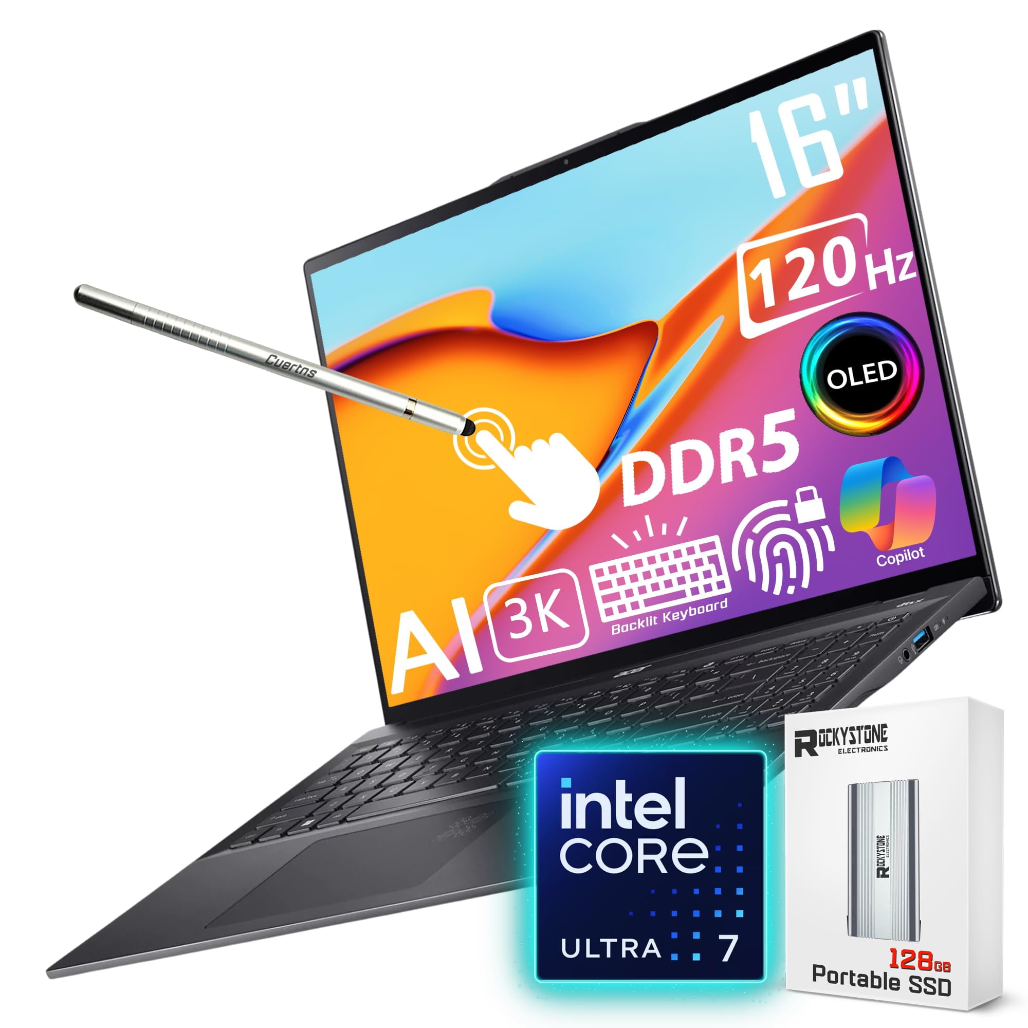 acer Swift 16 AI Laptop, 16" 120Hz 3K OLED Touchscreen, Core Ultra 7 ...