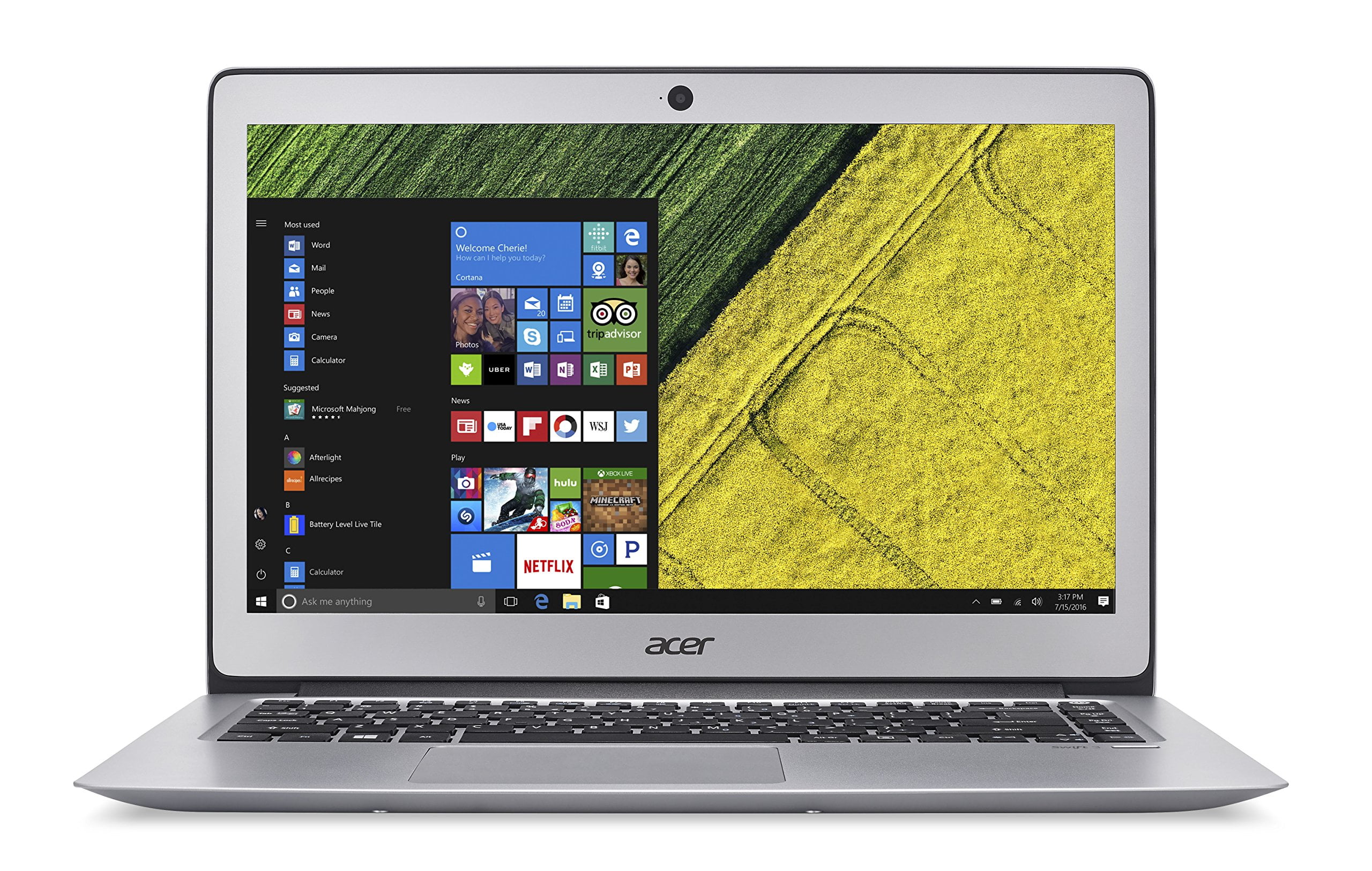 acer Swift 3, 14" Full HD, 7th Gen Intel Core i5-7200U, 8GB DDR4, 256GB ...