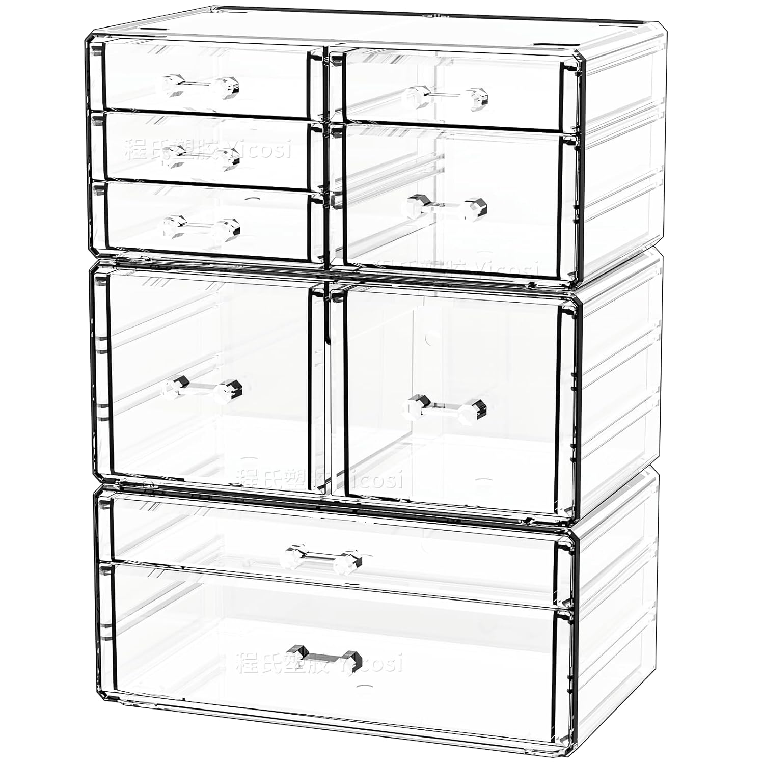 acrylic Clear Stackable Storage Drawers,Plastic Makeup Organizer and ...