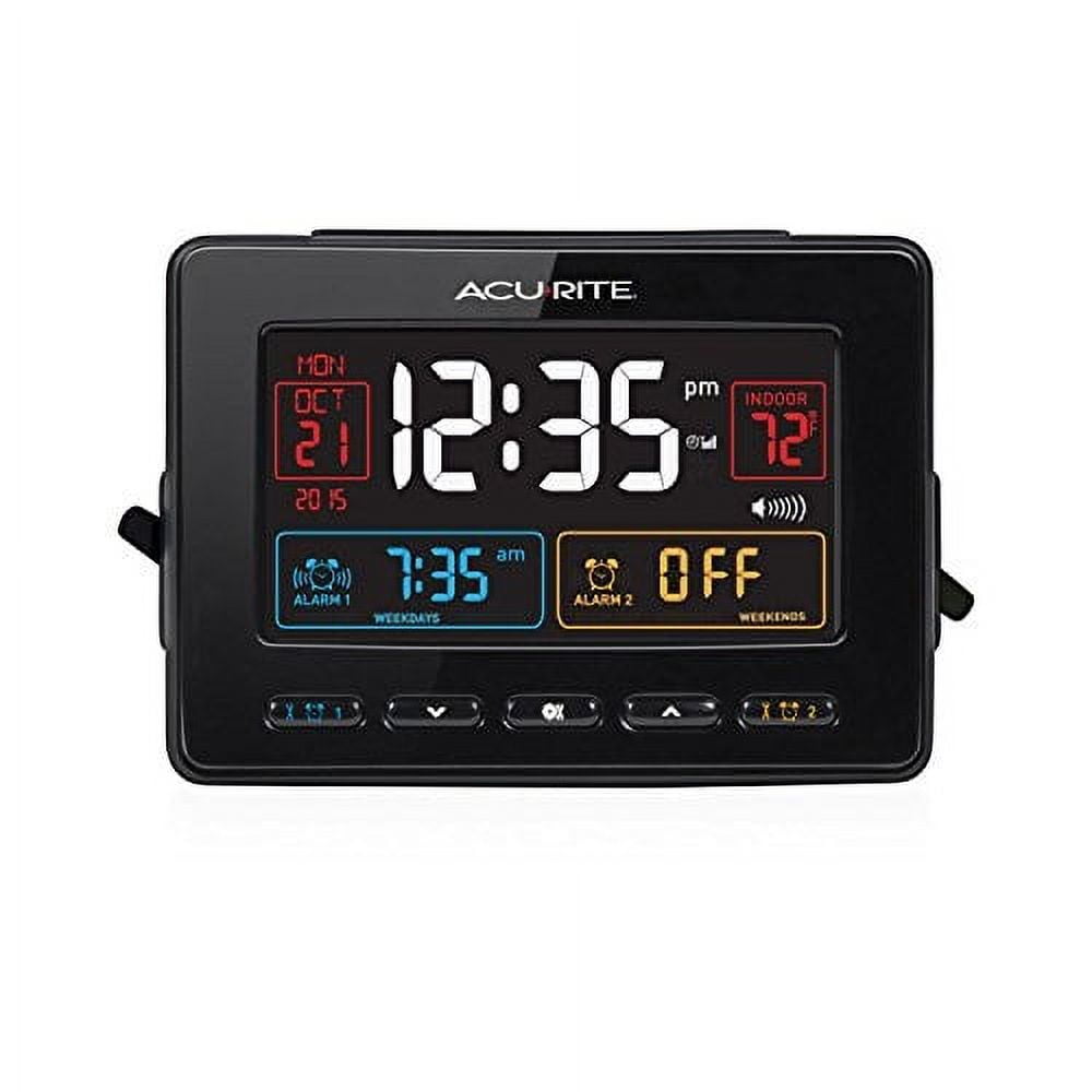 acurite 13024 atomic dual alarm clock with usb charging - Walmart.com