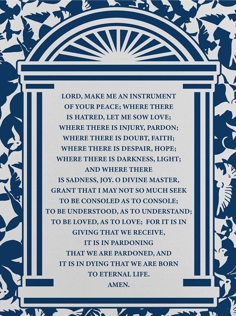 ad Christian Canvas Wall Art Inspirational Prayer of St. Francis Poster ...