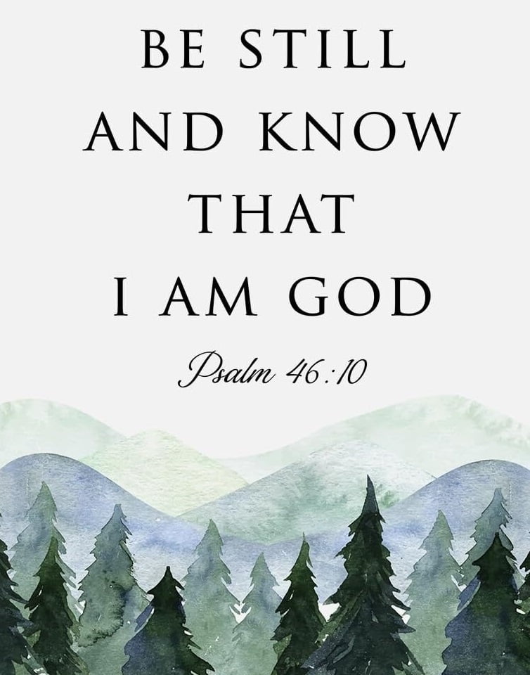 ad Inspirational Decor Be Still and Know That I am God Psalm 46:10 ...