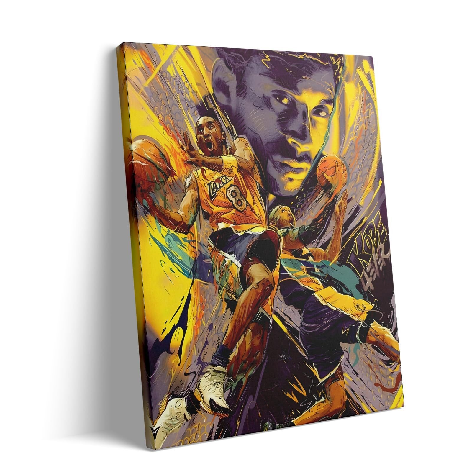 ad Kobe Bryant Canvas Wall Art Print Poster, Inspirational Basketball ...