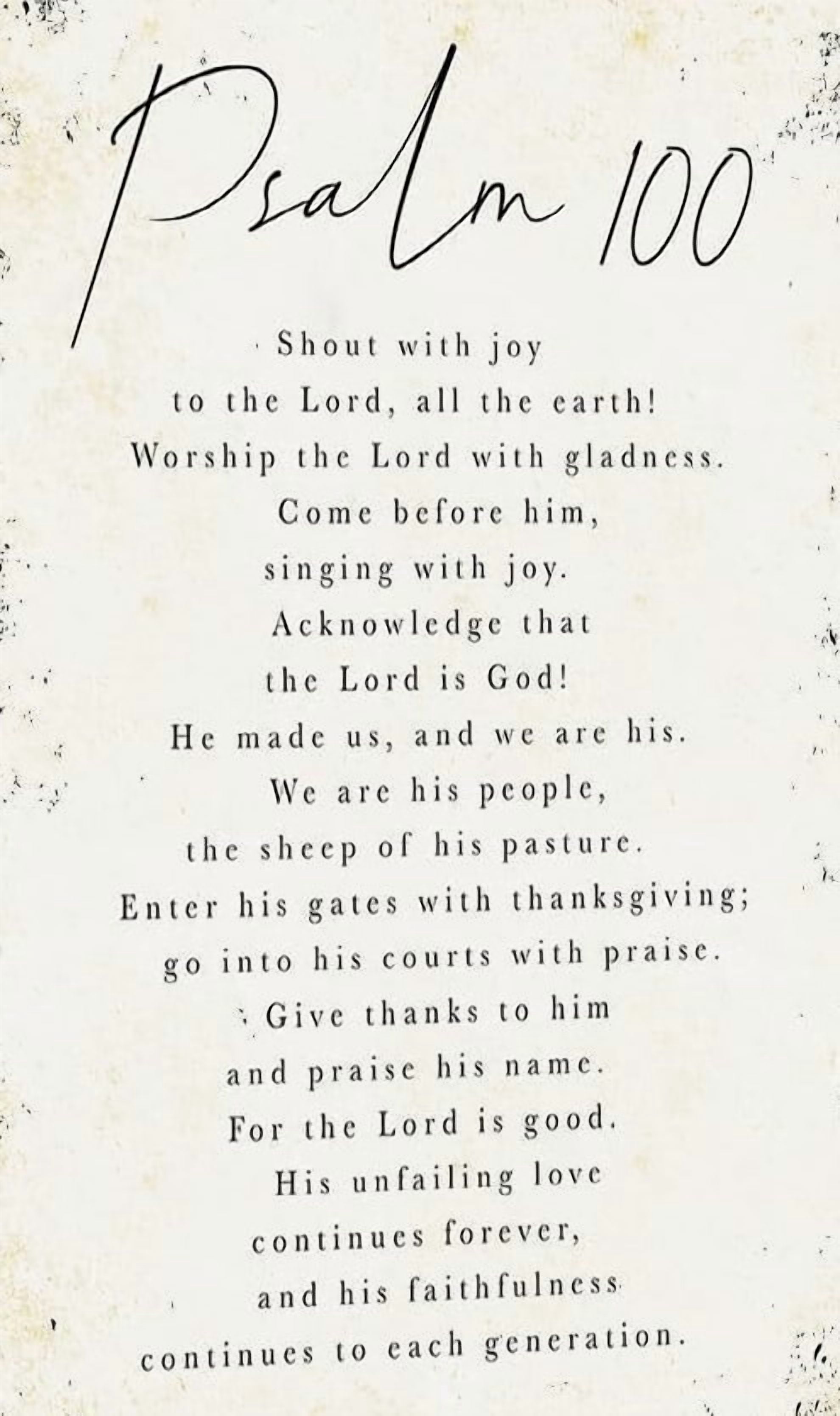 ad Psalm 100 Wall Art Shout with Joy To The Lord Bible Verse Wall Art ...