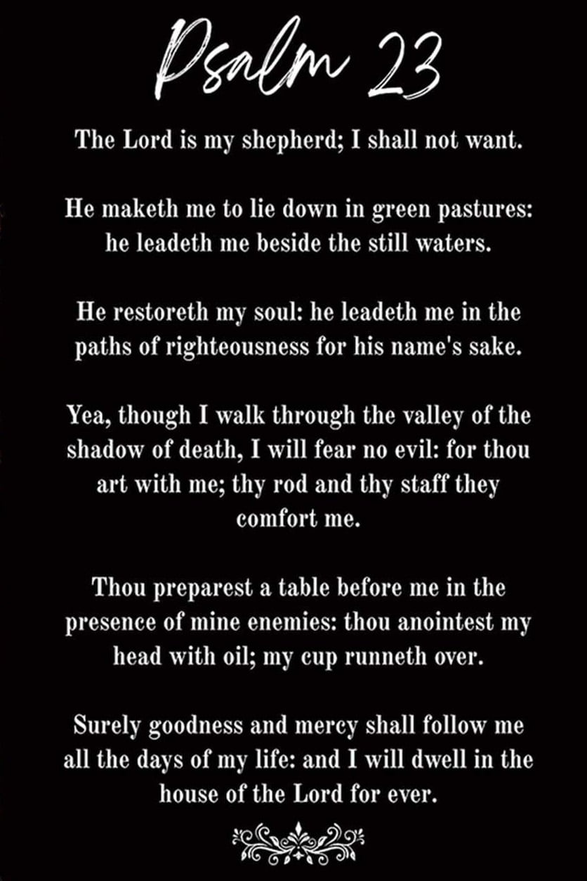 ad Psalm 23 Scripture Art Posters Wall Art Print for Office Dorm Man ...
