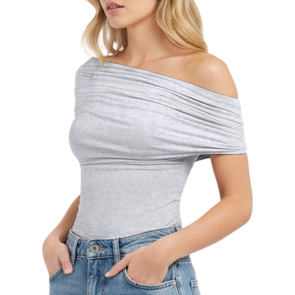adaychics Cowl Halter Top Ruched Slim Fit Sleeveless Open Back Crop ...