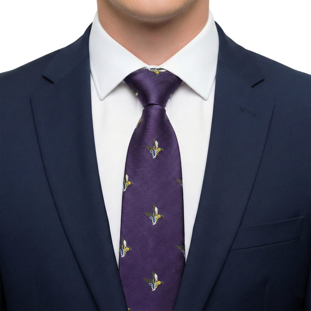 adaychics Fun Ties for Men Duck Print Fashion Tie Embroidered Neckties ...