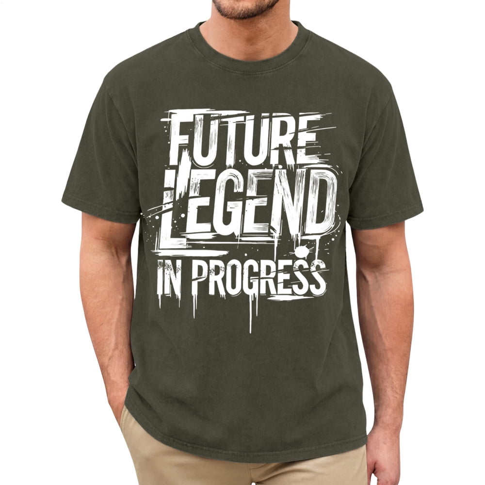 adaychics Oversized T Shirts for Men Future Legend In Progress Crew ...