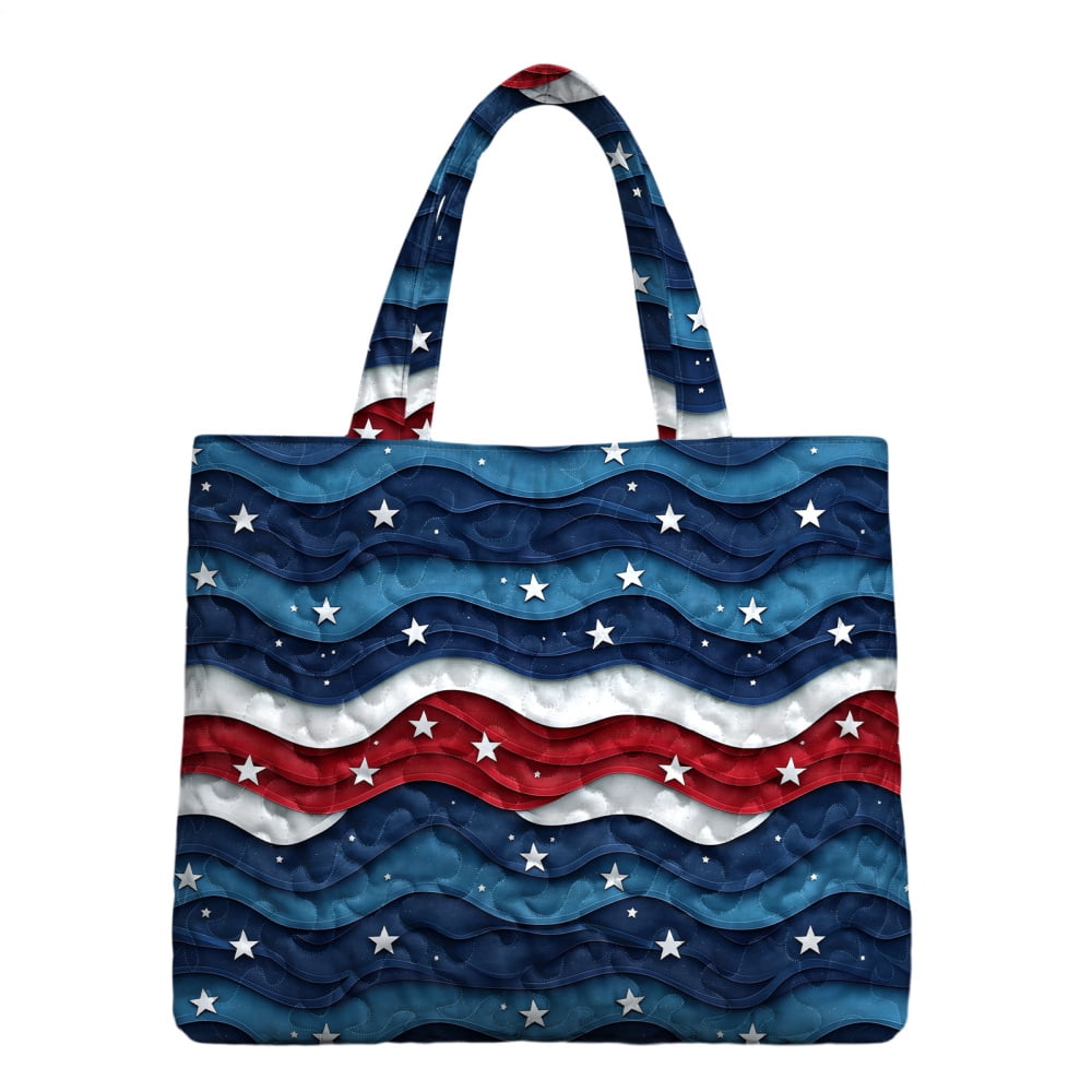 adaychics Patriotic Flag Tote Bags Patriotic Quilted Casual Vintage ...