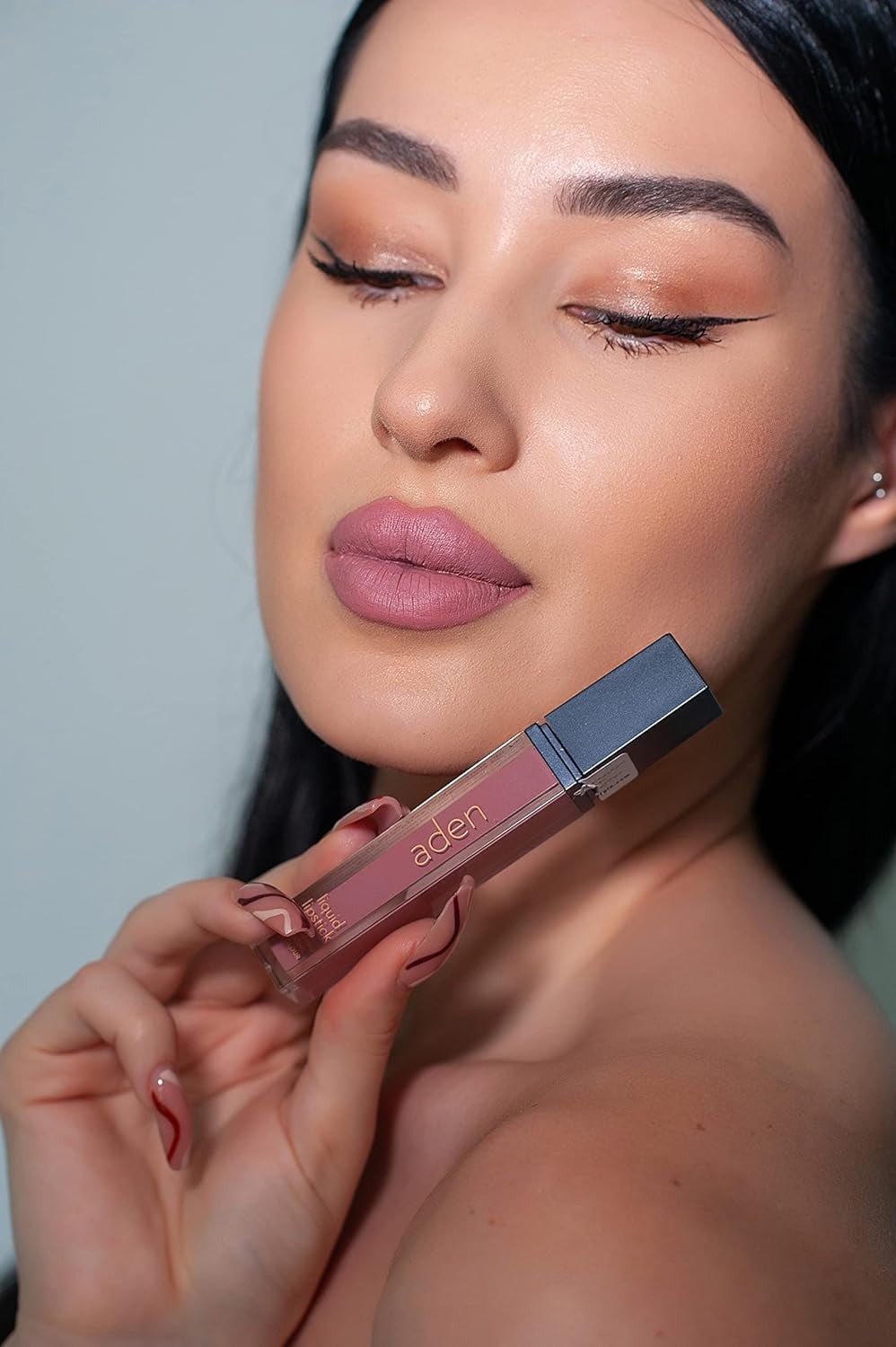 aden - 2 in 1 - Matte Liquid Lipstick & Lip Liner Set - 7ML - (07 Nude Elegance) - Walmart.com