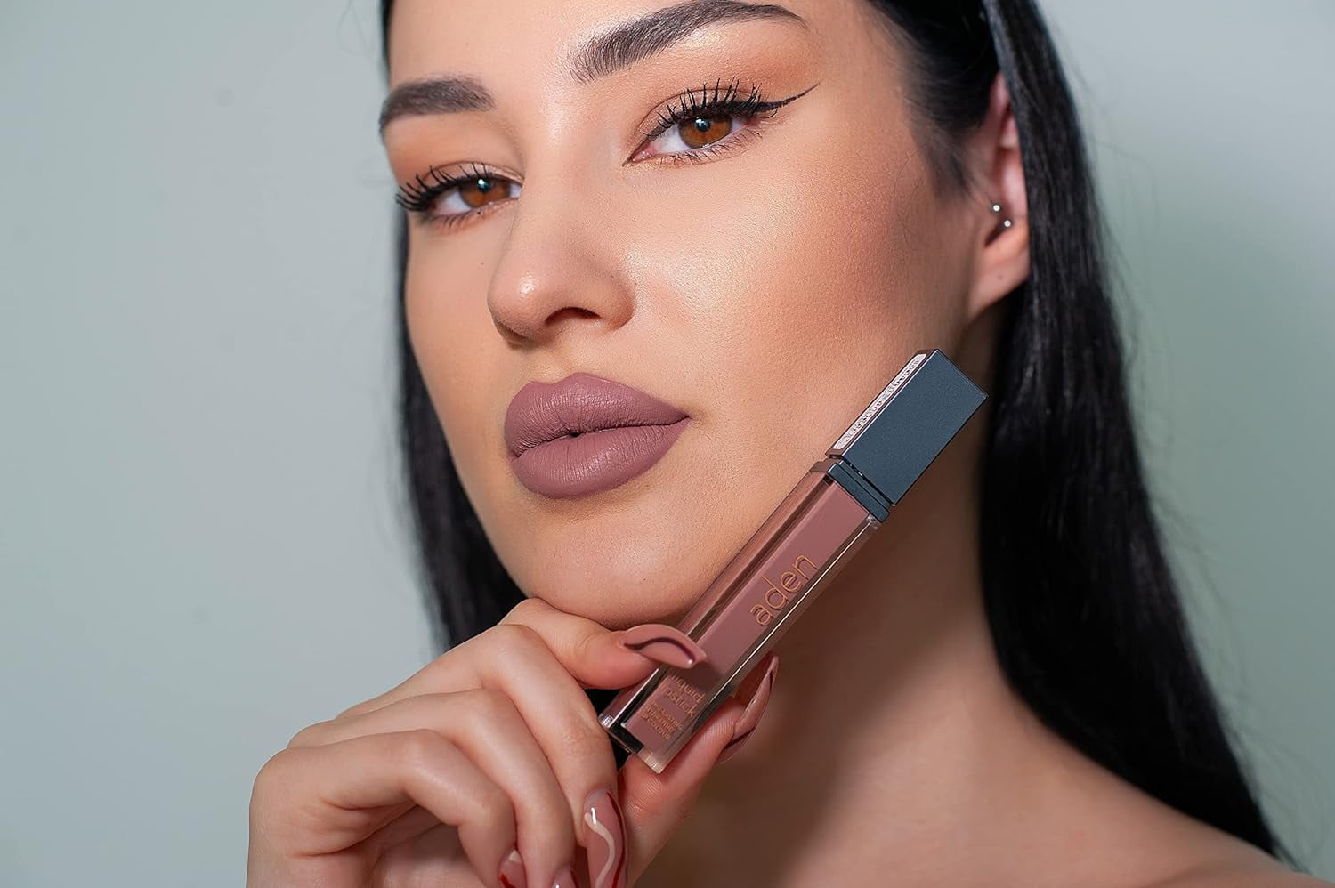 aden - 2 in 1 - Matte Liquid Lipstick & Lip liner Set - 7ML - (22 ...
