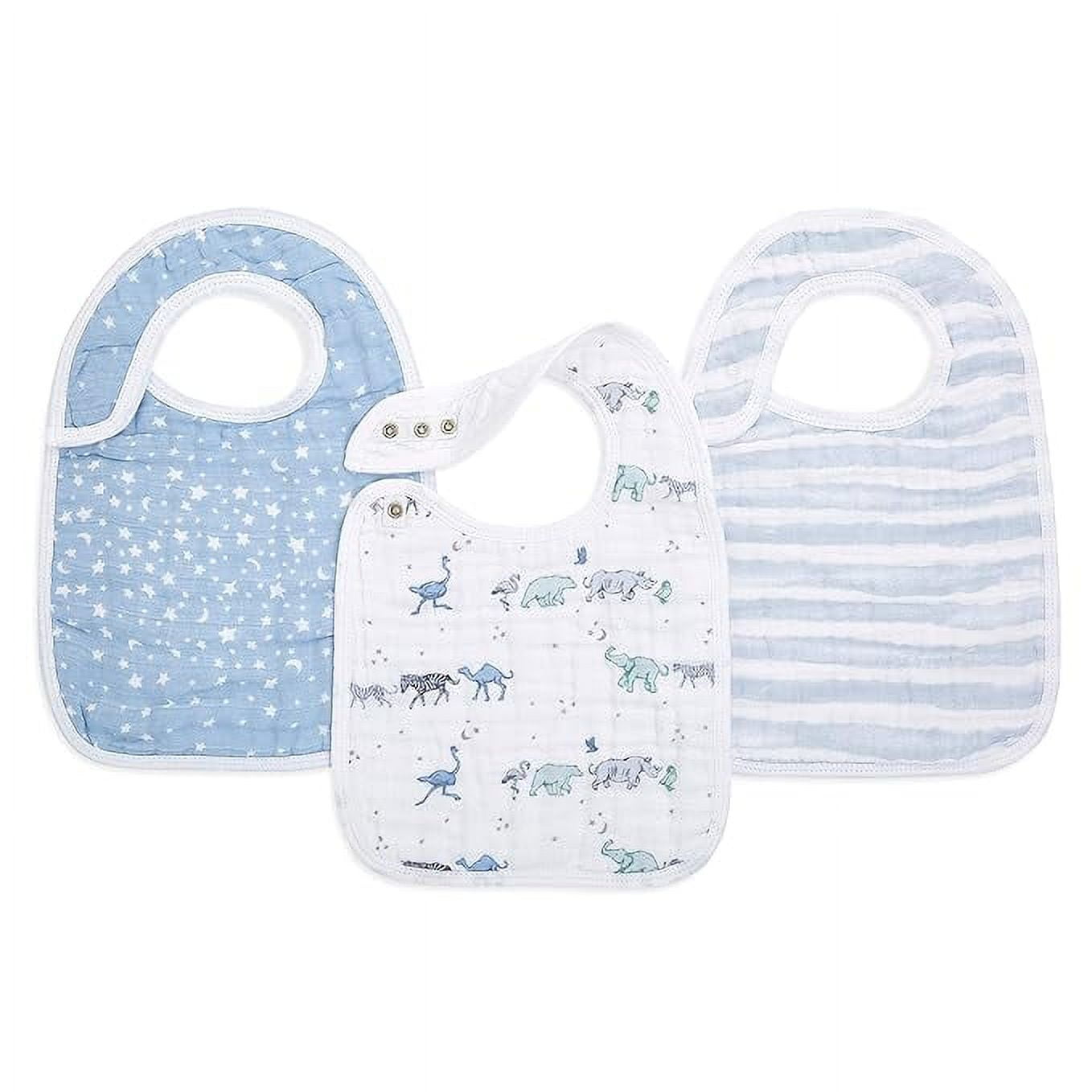 aden + anais Snap Baby Bib, 100% Cotton Muslin, 3 Layer Burp Cloth ...