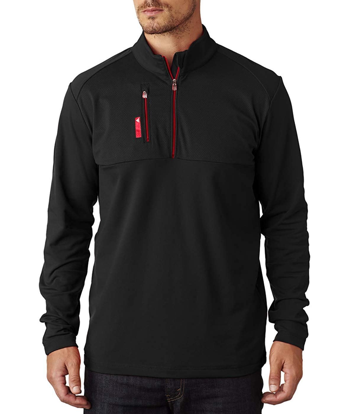 adidas A195 Pull Over Mens Adidas Pure Motion 1/4-Zip with Textured ...