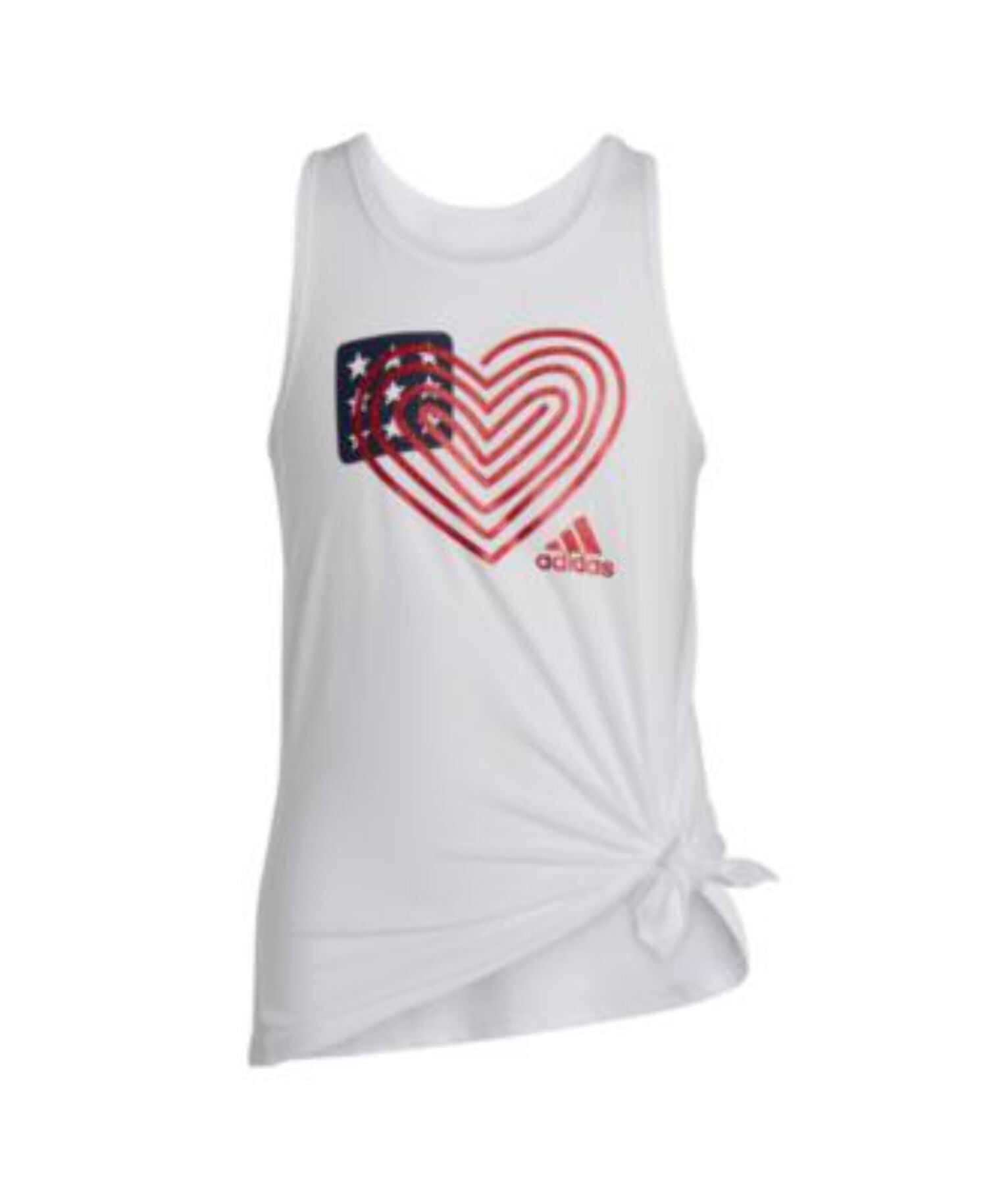 adidas Big Girls Sleeveless Tie Front White L 1416 - Walmart.com