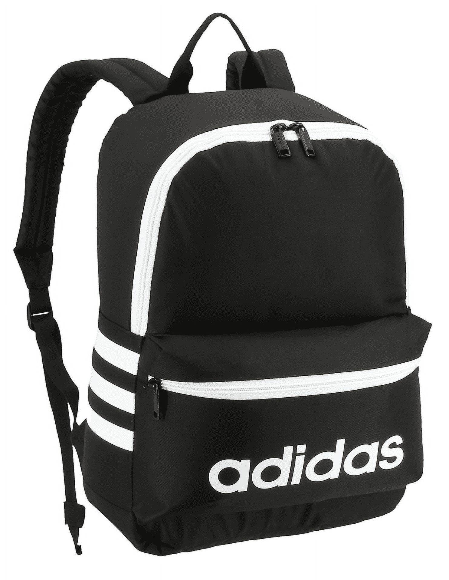 adidas Classic 3S School Book Bag Backpack, Black/White, One Size with ...