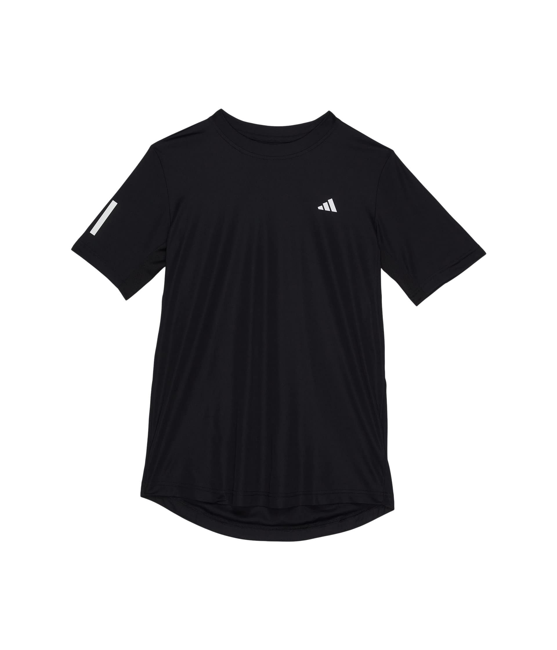 adidas Club Tennis 3-Stripes Tee (Little Kids/FBig Kids) (Boys, Black ...