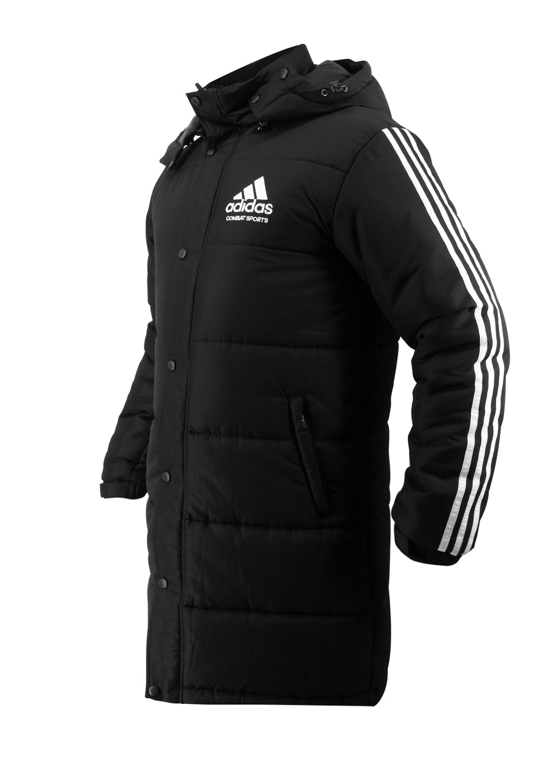 adidas Combat Sports Winter Long Parka with Logo - Black, XX-Large ...
