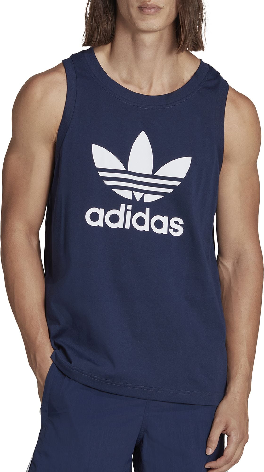adidas Men's Adicolor Classics Trefoil Tank Top (Night Indigo, M ...
