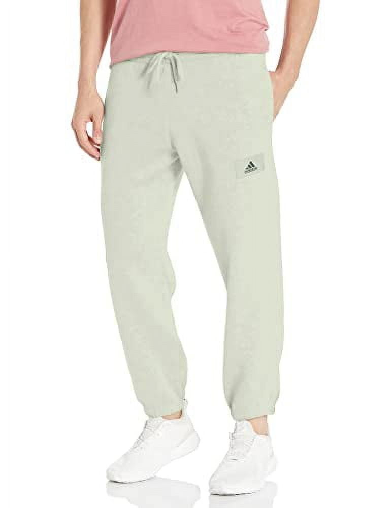 adidas Men's Essentials FEELVIVID Cotton Fleece Sweatpants Linen Green ...