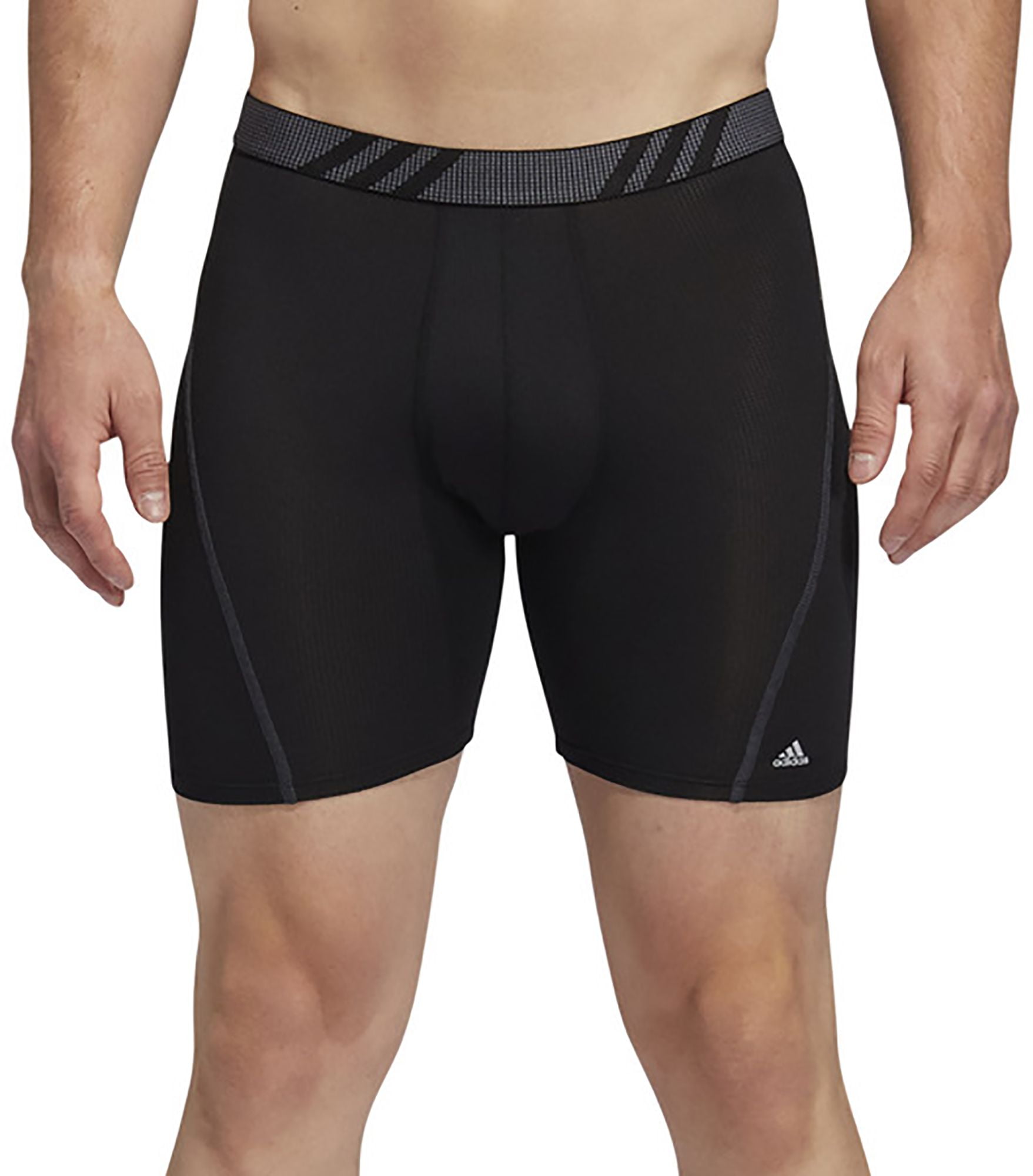 adidas Men's Sport Performance Mesh Boxer Briefs – 3 Pack (Black/Onix ...