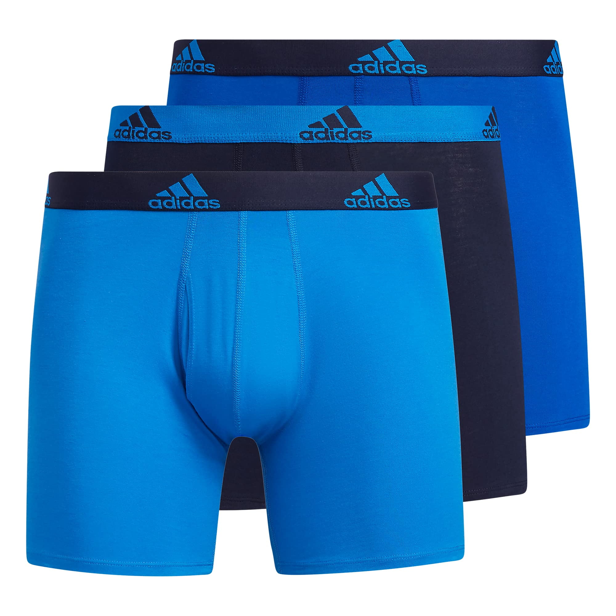 Adidas Men's Stretch Cotton Boxer Brief Underwear 3-Pack XXL - Walmart.com