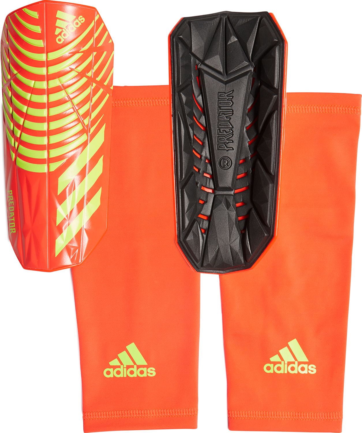 adidas Predator Edge League Soccer Shin Guards (Solar Red/Team Solar ...