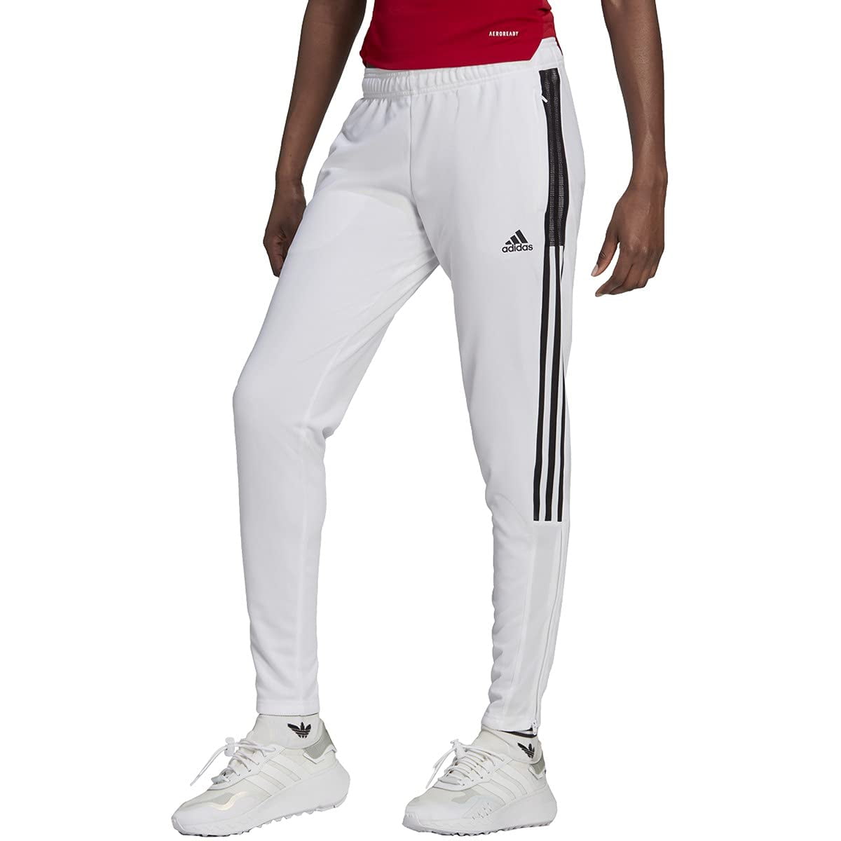 adidas Women's Tiro 21 Track Pants, White/Black, Large - Walmart.com